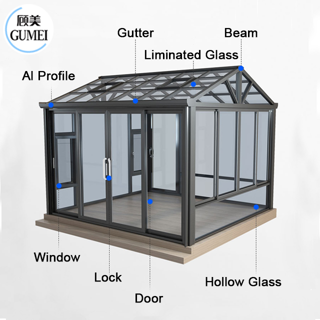 Enchanting Sunlit Haven-Aluminum Sunroom Roof Panels